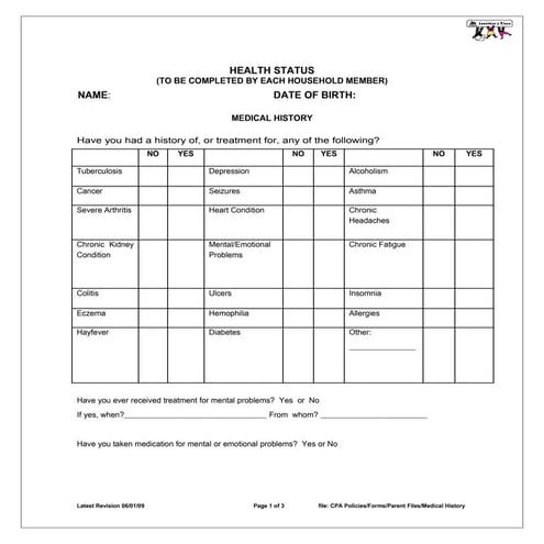 Medical History | DOC