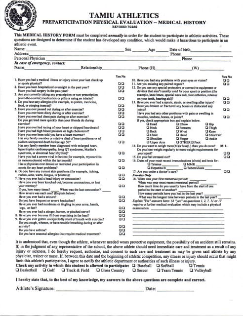 Medical Certificate Form 1.pdf(Athletes) | PDF