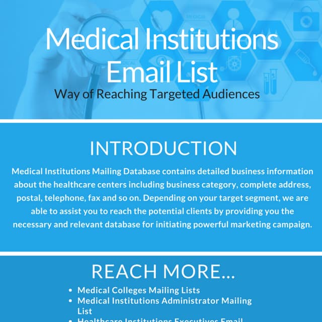 Medical institutions email list | PDF