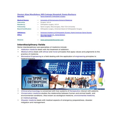 Medical interdisciplinary fields alan moelleken md lawsuit anti trust ...