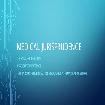 Medical jurisprudence | PPTX