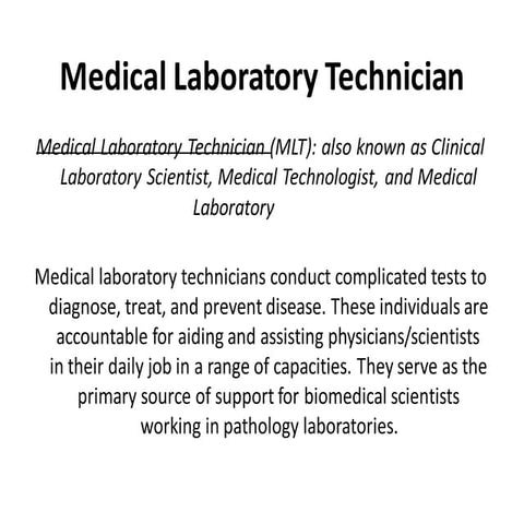Medical laboratory technician course | DOCX