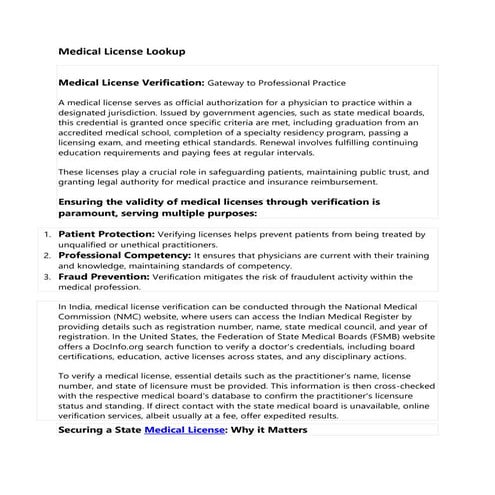 Medical License Lookup.docx