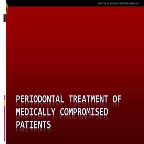 Medically compromised patient | PPTX