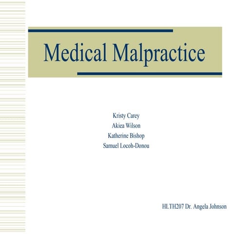 Medical Malpractice | PPT