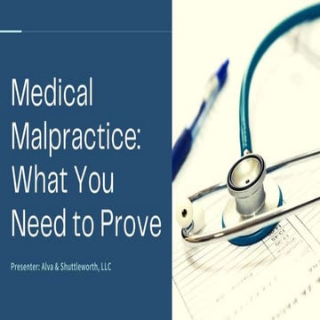 Medical Malpractice What You Need to Prove | PPT