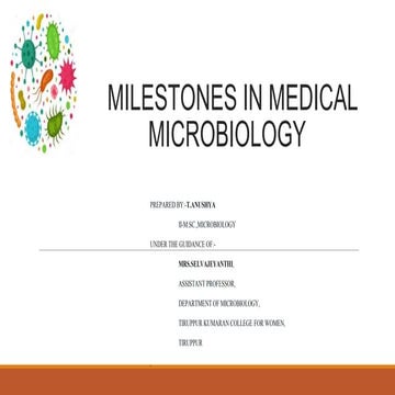 milestones of Medical microbiology-lecture notes | PPTX