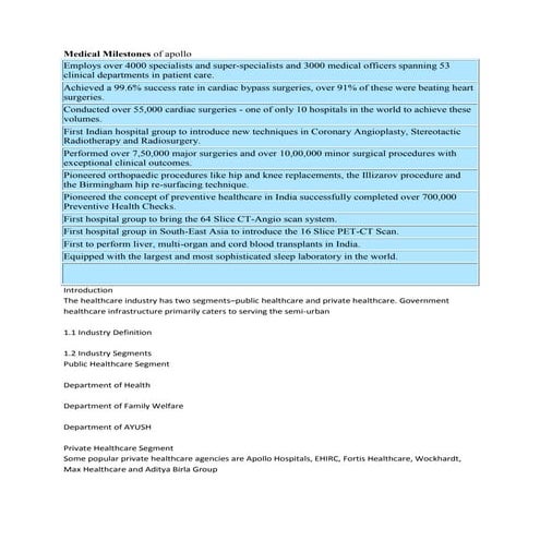 Medical milestones | DOCX