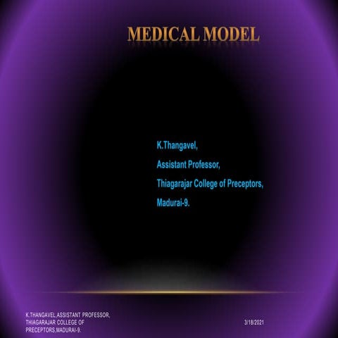 MEDICAL MODEL | PPTX