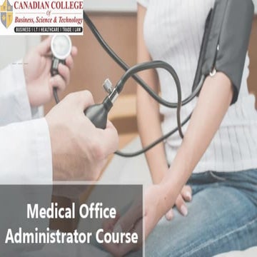 Medical Office Administrator Course CCBST | PDF