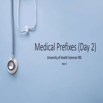 Medical Prefixes Day 2 | PPTX