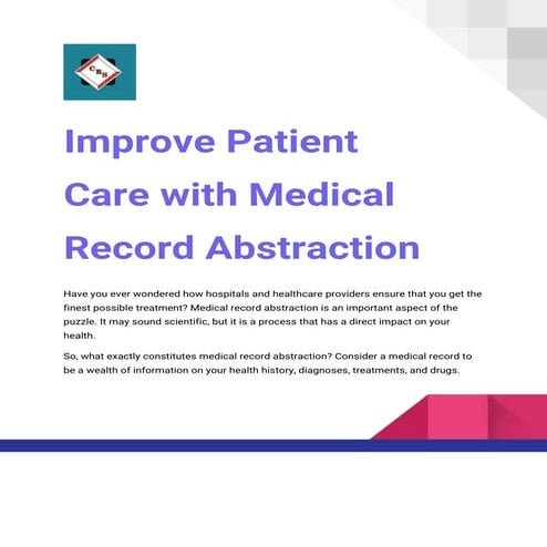 Improve Patient Care with Medical Record Abstraction | PDF