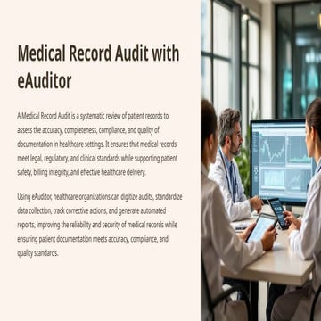 Medical Record Audit with eAuditor Audits & Inspections | PPT