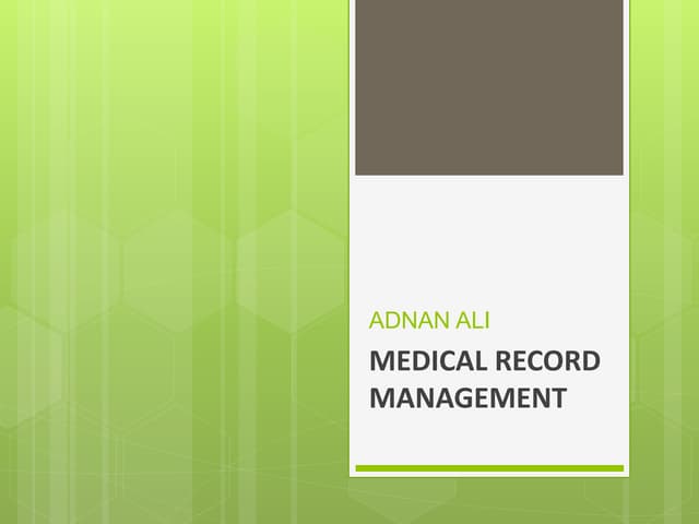 Medical documentation presentation | PPTX