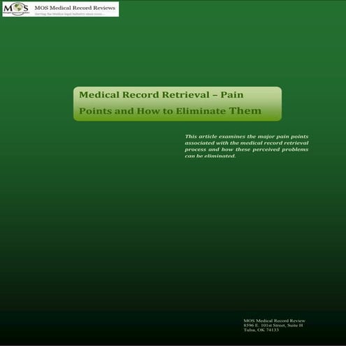 Medical Record Retrieval – Pain Points and How to Eliminate Them | PDF