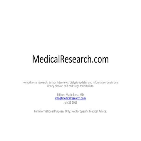 MedicalResearch.com - Medical Research Week in Review | PPTX