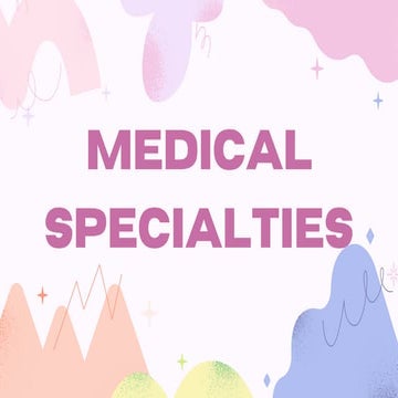Medical specialties. English For Health. | PDF