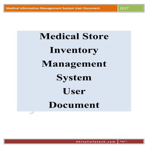 Medical store inventory management software user manual by shital ...
