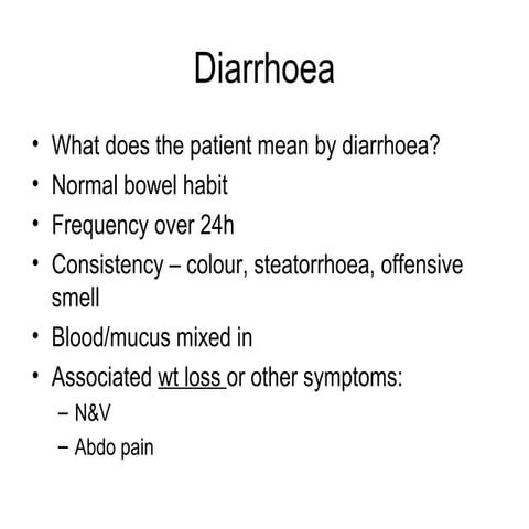 Diarrhoea - Julie Cornish | PPT