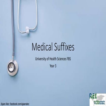 Medical Suffixes FBS UHS Year 3 | PPTX | Heart and Cardiovascular ...
