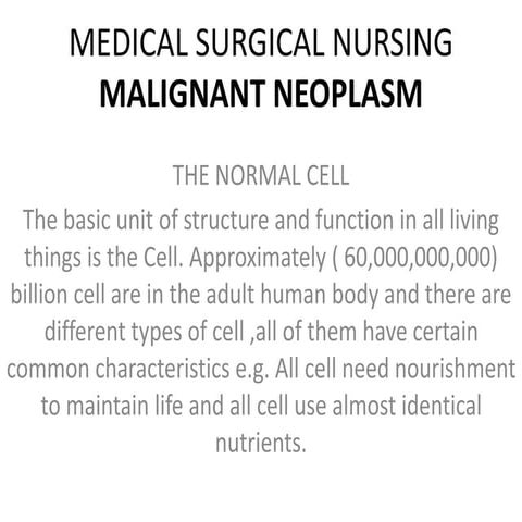 MEDICAL SURGICAL NURSING neoplasmppt.pptx