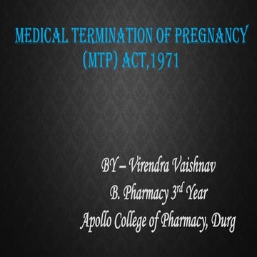 Medical Termination of Pregnancy Act | PDF | Pregnancy | Reproductive ...
