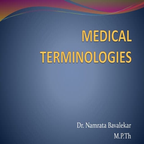 introduction to medical terminology pptx | PPTX