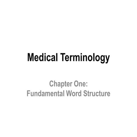 Medical Terminology | PPTX