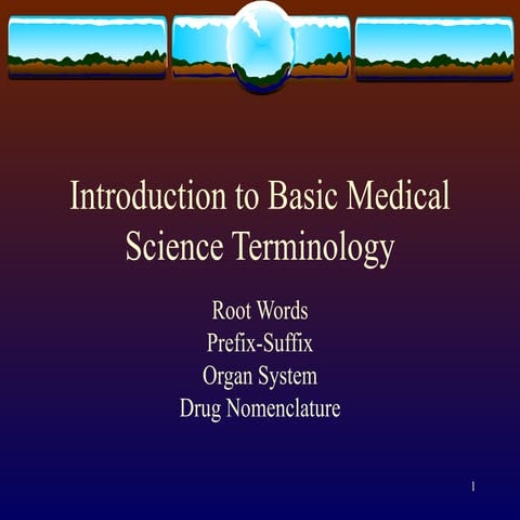 introduction to medical terminology pptx | PPTX