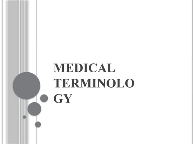 Medical Terminology Part 1; Prefixes, Suffixes, Combining Forms | PDF