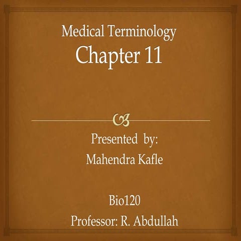 Medical terminology chap 11 | PPTX | Diabetes | Diseases and Conditions