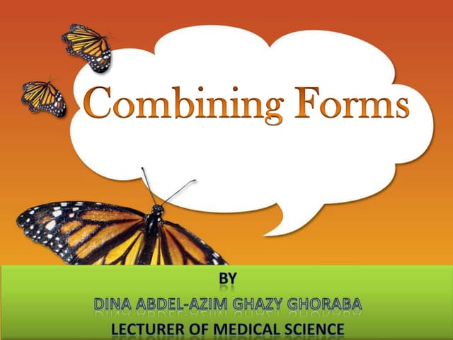 Medical Terminology Part 1; Prefixes, Suffixes, Combining Forms | PDF