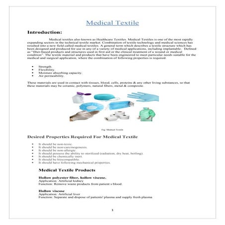 Medical textile | PDF | First Aid | Injuries