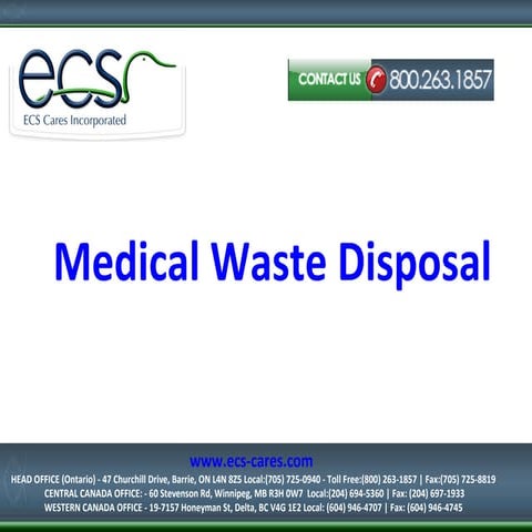 Medical Waste Disposal - Ecs-cares.com | PPT