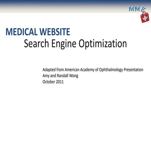Medical Website Optimization | PPT