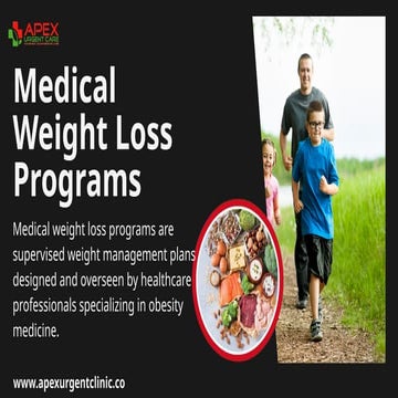 Medical weight loss programs are supervised weight management plans .pptx
