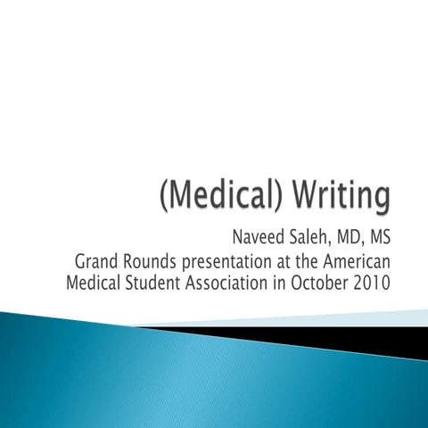 (Medical) writing | PPTX