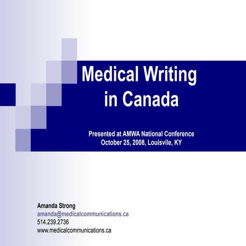 Medical Writing Canada | PPT