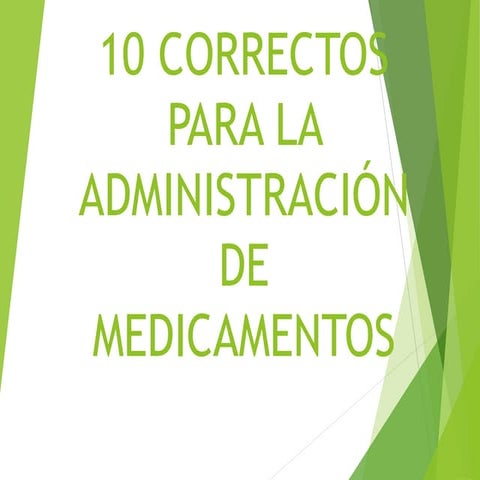 los 15 correctos usos para la administración de medicamentos | PPTX