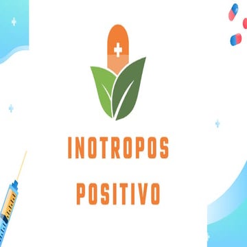 Medicamentos Inotropos positivo y clasificación | PPTX