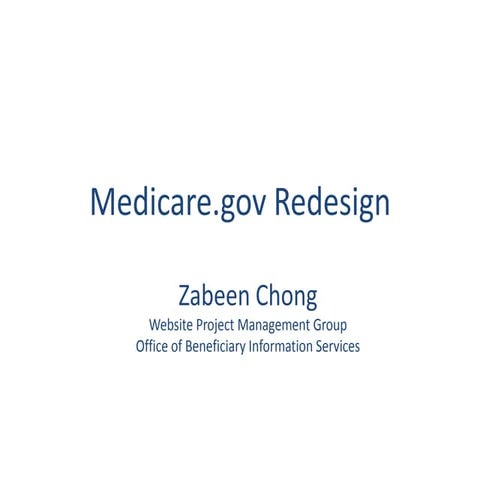 Medicare.gov Re-design | PPTX