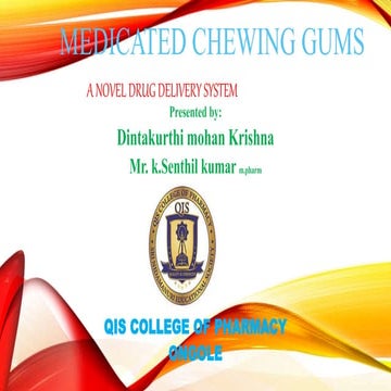 Medicated chewing gums | PPTX