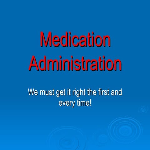 Medication Administration | PPT