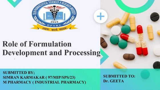 Formulation development | PPTX