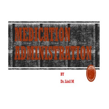 Medication Administration procedure (Oral, IM, IV & Inhalation)) | PPT