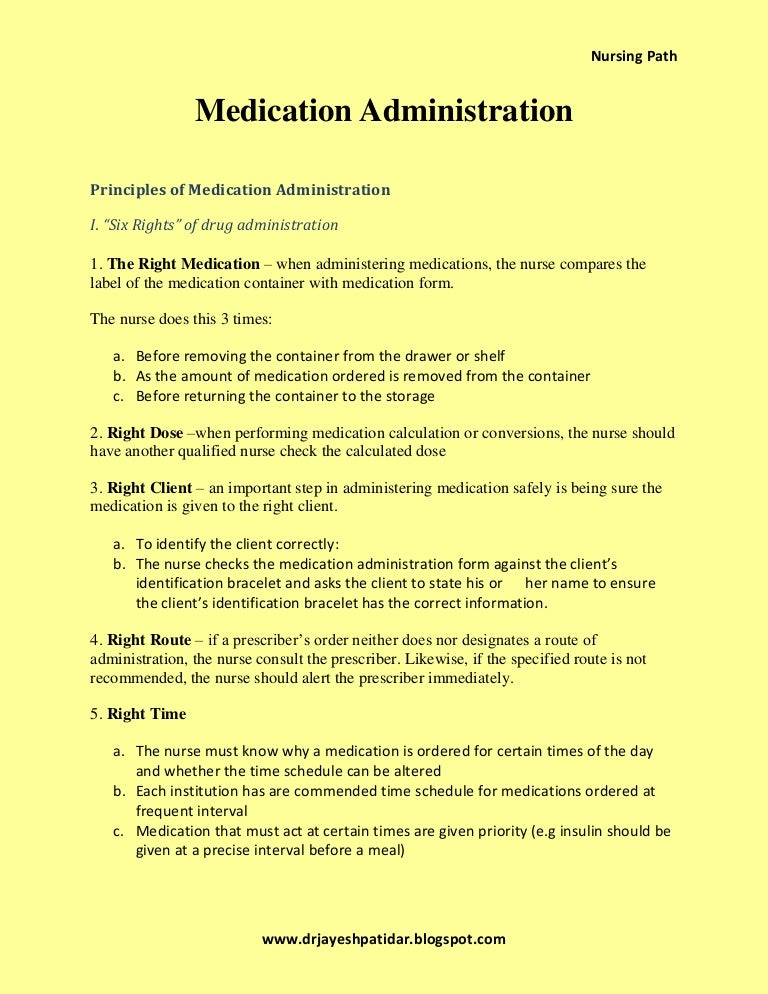 Medication administration