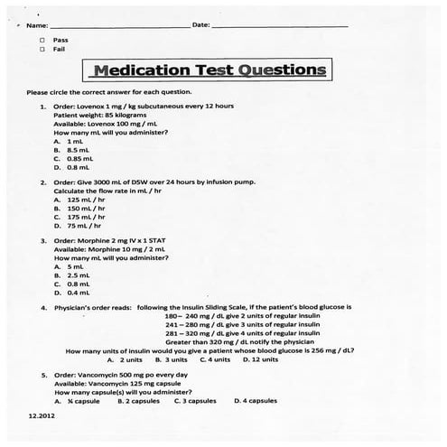 Medication and Arrhythmia Test | PDF