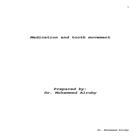 medication and tooth movement.docx | Endocrine and Metabolic Diseases ...