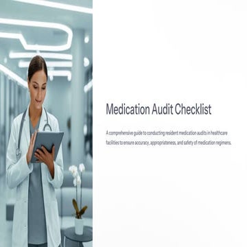 Medication Audit Checklist with eAuditor Audits & Inspections | PDF