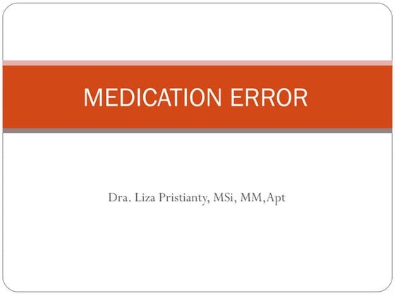 Medication error presentation | PPT